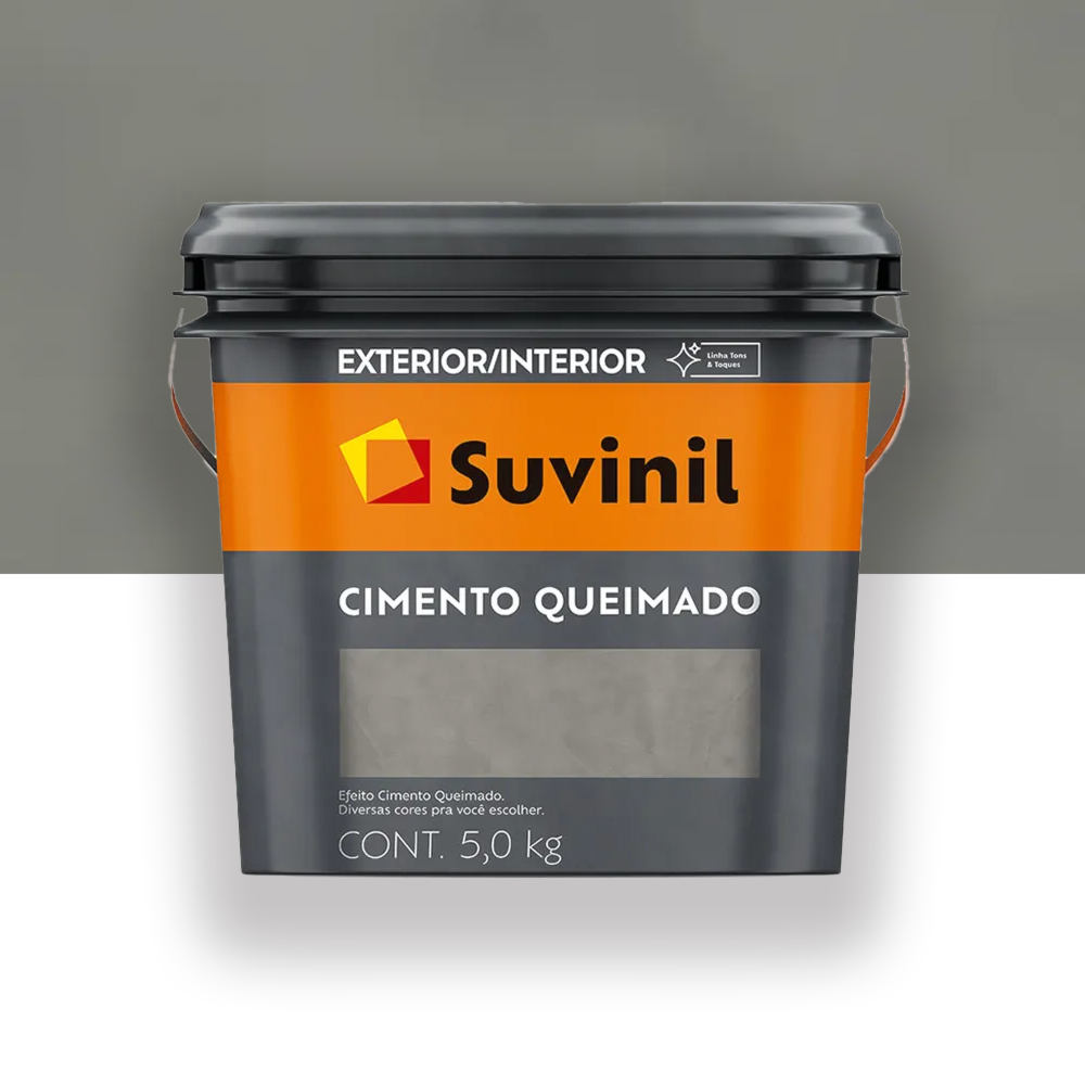 Cimento Queimado Suvinil Túnel de Concreto 5kg Amauri Tintas