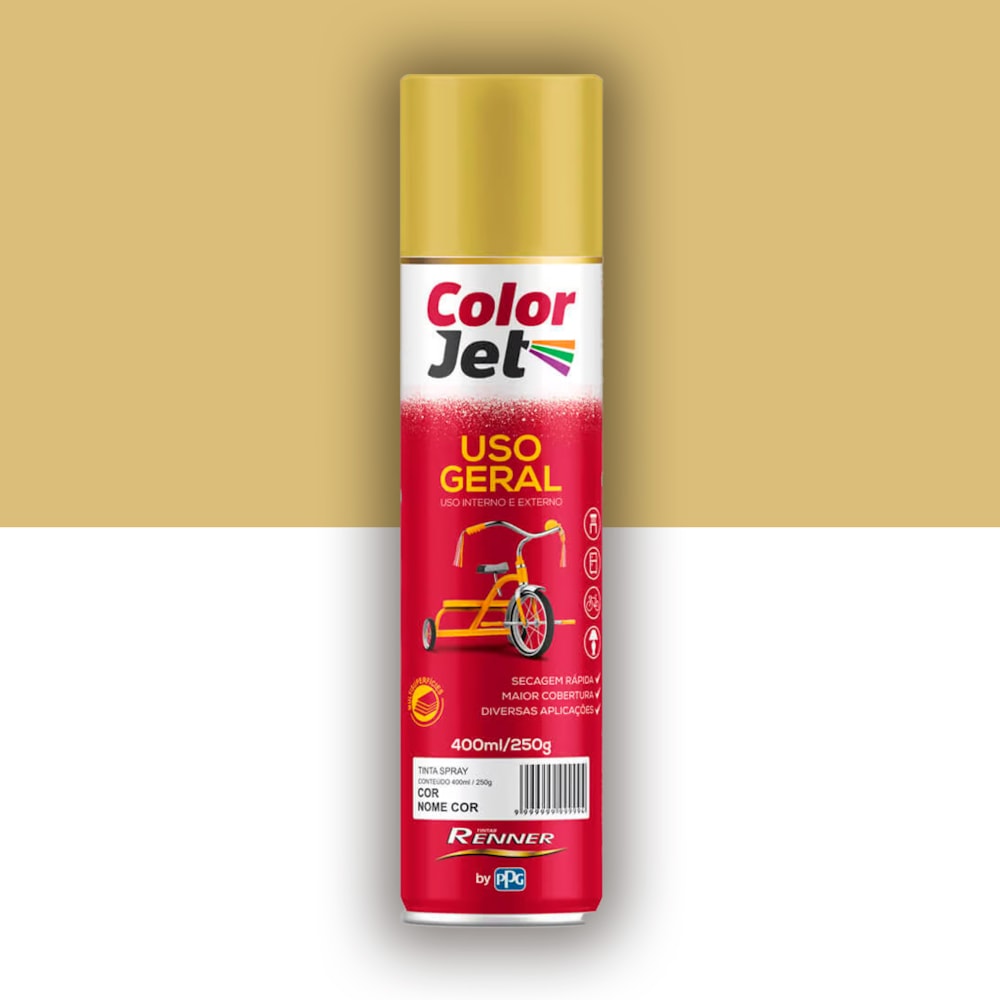 Tinta Spray Dourado Uso Geral Color Jet | Amauri Tintas